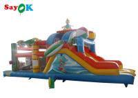 China Commercial Inflatable Ocean Theme Dry Slide 9x3x4m with Rock Climbing Wall for Kids for sale