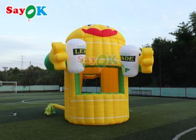 China Custom Inflatable Lemonade Booth 3x3x4m Durable Oxford Cloth with Blower for Events for sale
