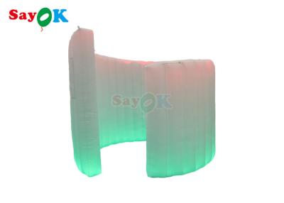 China Inflatable 360 Photo Booth Dome 3x2.4m with LED Lights for Party Wedding Decoration for sale