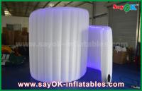 China Inflatable Photo Booth Background with LED Lighting 3m x 2.4m White Oxford Cloth for sale