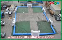 China Inflatable Football Field 0.4mm PVC Portable Soccer Pitch with CE Blower 220V 110V for sale