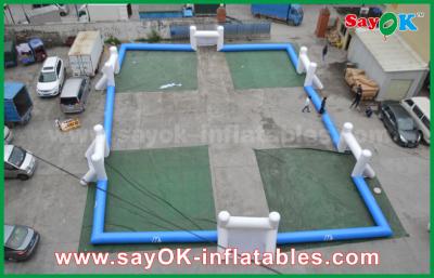 China Inflatable Football Field 0.4mm PVC Portable Soccer Pitch with CE Blower 220V 110V for sale