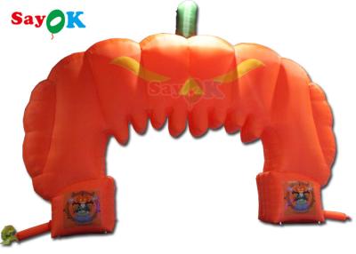China Custom Giant Halloween Pumpkin Inflatable Arch 9.14x7m Blow Up Archway Decoration for sale