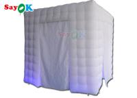 China Sayok 9.8ft Inflatable Photo Booth LED White Square Tent for Advertising Events for sale