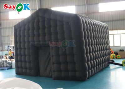 China Commercial Inflatable Nightclub Tent with LED Disco Light Mobile Black Music Bar for Rent Custom Size for sale
