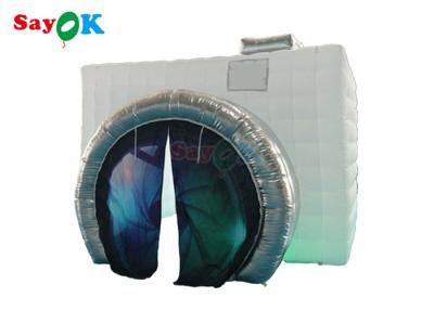 China 210D Oxford Inflatable Photo Booth Portable Stage Cube with LED Light Custom Size for sale