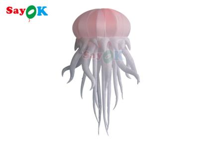 China Custom Inflatable Jellyfish Balloon Puppet 3mH with LED Light Hanging Octopus Decoration for sale