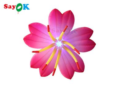 China Custom LED Inflatable Flowers 1.5m 2m for Stage Party Decoration with Remote Control for sale