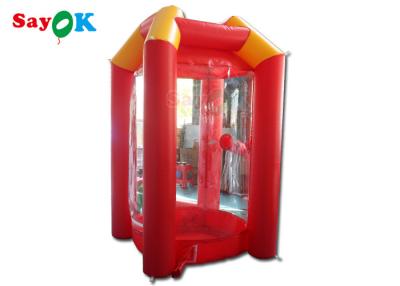 China Inflatable Cash Cube Money Grab Machine 1.5x1.5x2.5m with 250W Blower for Event Advertising for sale