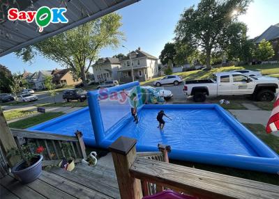 China Commercial Inflatable Water Volleyball Court 10x5x2.1m Customizable PVC Beach Pool for sale