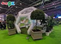 China Inflatable Bubble Dome Tent Football Shape Transparent Camping Tent 6m Diameter for sale