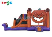 China Custom Inflatable Pumpkin Halloween Bounce Castle with Slide for Party 3m for sale