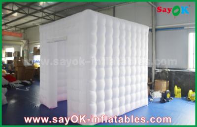 China Inflatable Photo Booth Tent 2.5m Full White Oxford Cloth with LED Lights for Events for sale