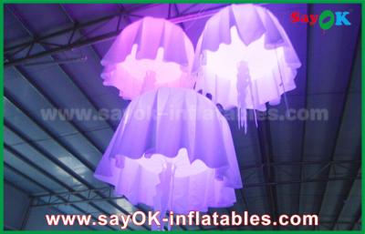 China Customizable 1m-2m DIA Color Change Nylon Inflatable Jellyfish with CE UL Blower for sale