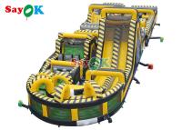China Custom Inflatable Obstacle Course 25m Outdoor Fun Blow Up Games for Kids Adults for sale