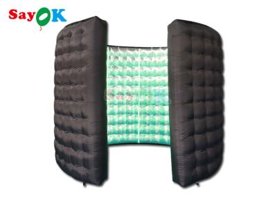 China Inflatable 360 Degree Photo Booth with LED Fill Light 3x2.4m Customizable Enclosure Backdrop for sale
