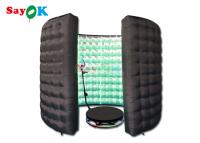 China Custom Black Inflatable 360 Photo Booth Enclosure for Party Events with LED Lighting 17kg for sale