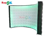 China Portable Curved Inflatable Photo Booth Backdrop Wall 3x1.5x2.3mH Customizable for sale