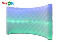 China 360 Inflatable Photo Booth Enclosure Backdrop Wall with LED Lights 3x2M Customizable for sale