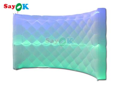 China 360 Inflatable Photo Booth Enclosure Backdrop Wall with LED Lights 3x2M Customizable for sale