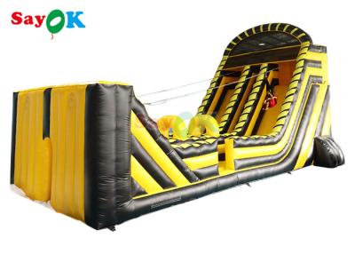 China Commercial Inflatable Dry Slide with Wave Ropeway and Zip Line Combos Custom Size 0.55mm PVC for sale