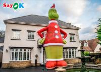 China Inflatable Grinch 9m 30ft Big Santa Christmas Decoration Cartoon Character Balloon for sale