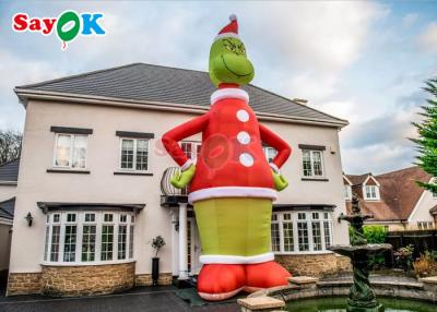 China Inflatable Grinch 9m 30ft Big Santa Christmas Decoration Cartoon Character Balloon for sale