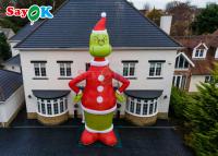 China 30ft Grinch Inflatable Christmas Decoration - Customizable Oxford Cloth Outdoor Advertising Display for sale