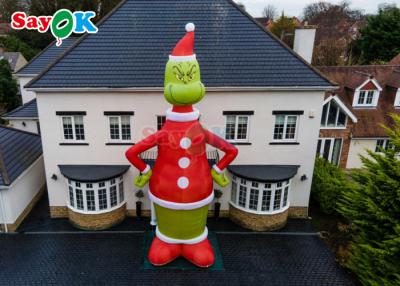 China 30ft Grinch Inflatable Christmas Decoration - Customizable Oxford Cloth Outdoor Advertising Display for sale