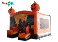 China Commercial Halloween Inflatable Bounce House Castle Slide 15.7x15.7x16.4ft for sale