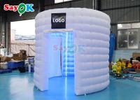 China Custom Inflatable Photo Booth 3x2.7m LED 360 Enclosure White Dome for Birthday Party for sale