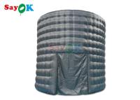 China LED Inflatable Photo Booth Black Double Door 5m Diameter for sale