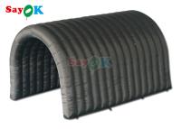China Black Inflatable Sports Tunnel Tent 5.1x3x2.8m for Football Game Outdoor Event Entrance for sale