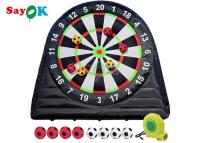 China SAYOK 10ft Tall Inflatable Football Target Dartboard with 8 Soccer Balls Outdoor Sports Game for sale