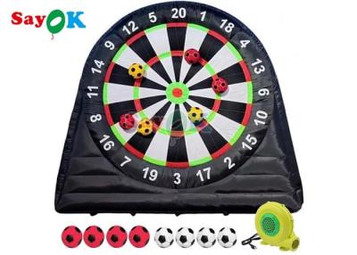 China SAYOK 10ft Tall Inflatable Football Target Dartboard with 8 Soccer Balls Outdoor Sports Game for sale