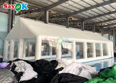 China Inflatable TPU Swimming Pool Tent 12x4.6x3.15m with Blower and LED Lights for sale