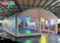 China Custom Inflatable Pool Cover Transparent Bubble Dome Tent 0.3mm TPU with Blower for sale