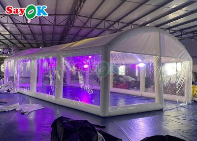 China Custom Inflatable Pool Shade Bubble Dome Tent Clear PVC TPU 0.7mm with Blower for sale