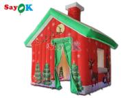 China Giant Inflatable Christmas House 4.6x4.6x5mH Oxford Cloth Outdoor Camping Tent with LED Lights for sale