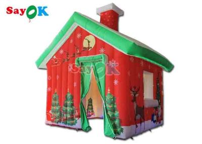 China Giant Inflatable Christmas House 4.6x4.6x5mH Oxford Cloth Outdoor Camping Tent with LED Lights for sale