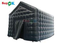 China Black Inflatable Cube Tent Nightclub 5m with Disco Laser Light for Party Rental for sale