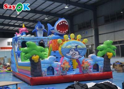 China Commercial Inflatable Castle Slide Bounce House 0.55mm PVC Tarpaulin CE Certified for sale