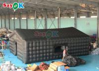 China PVC Inflatable Cube Party Tent Commercial Black Disco Light Mobile Night Club Tent 10x8x4m for sale