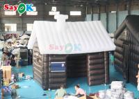 China Giant Lights Inflatable Christmas House 4x3mH 210D Oxford Cloth Santa House for sale