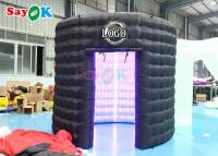 China Custom Black Inflatable Dome Tent 360 Photo Booth with RGB LED 210D Oxford Cloth for sale