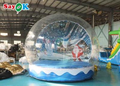 China 11.5FT Inflatable Christmas Snow Globe Transparent Bubble Tent 3.5m with Blower for sale