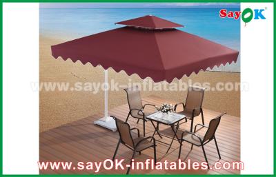 China Square Wooden Sun Umbrella 2.5x2.5M Camping Canopy Tent Advertising Patio Umbrella for sale