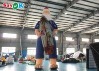 China Hawaiian Christmas Inflatable Santa Claus on Beach 7.6m with LED Lights for sale