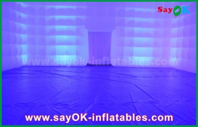 China Tent Inflatable Party/Camping Transparent Inflatable Square Tent With Led Lighting for sale