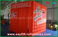 China Custom Red Inflatable Party Tent 2.5m Photo Booth with RGB LED Lighting for Rental Events for sale